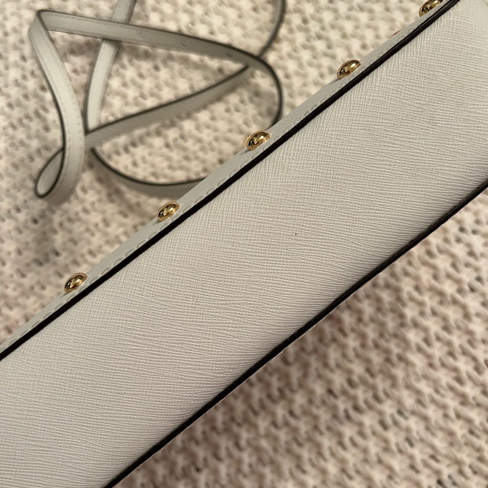 Michael Kors Studded White Camera Bag - Gem